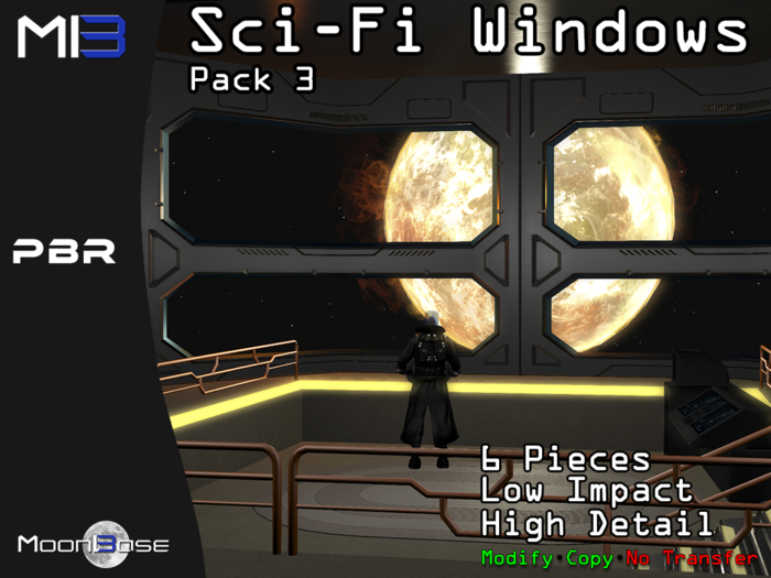 Second Life Marketplace - [MB3] Sci-Fi Windows - Pack 3 (PBR)